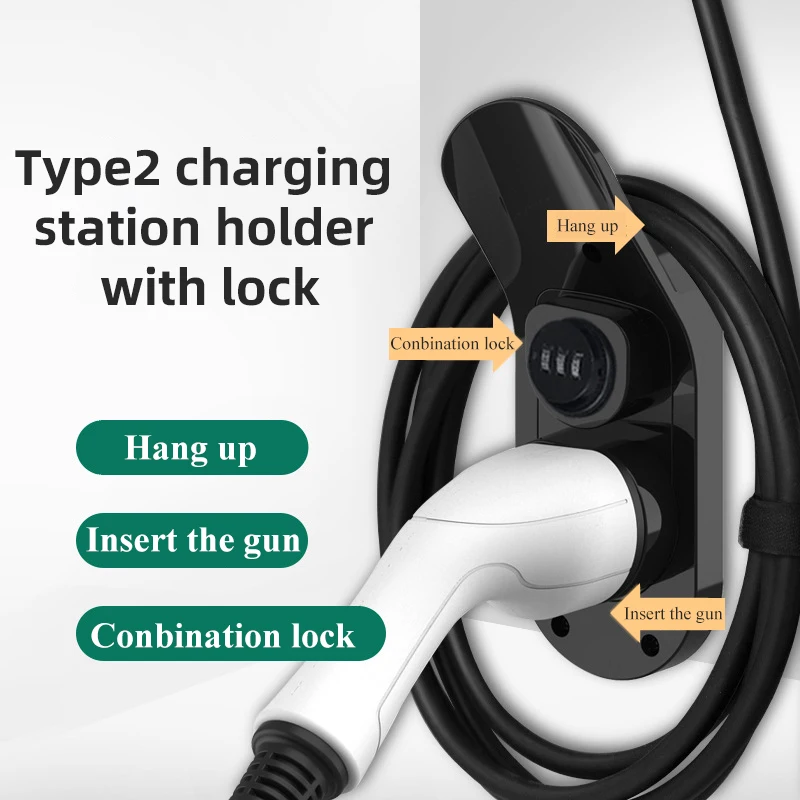 Wall-Mount-Bracket-Universal-EV-Charger-Cable-Holder-For-Type-2 ...