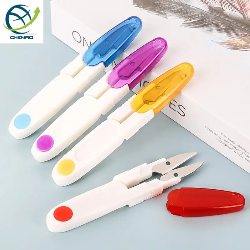 U-shape Plastic Handle Sewing Snip Thread Cutter Stainless Steel ...