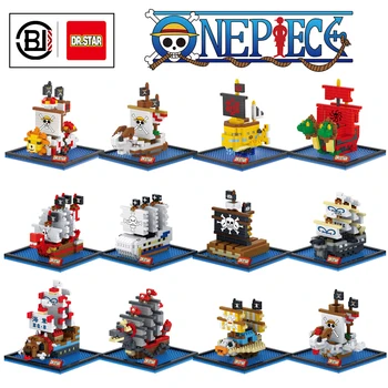 One Piece Building Blocks Luffy Pirate ship Thousand Sunny Going Merry ...