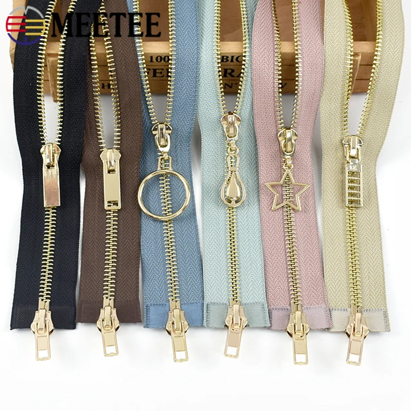 1Pc-80-100-120cm-Auto-Lock-Metal-Zipper-5-Double-slider-Zippers-for ...