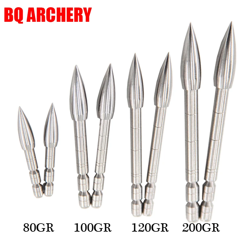 12pcs Arrowheads Target Point Carbon Steel Broad Head 80/100/120/150 ...