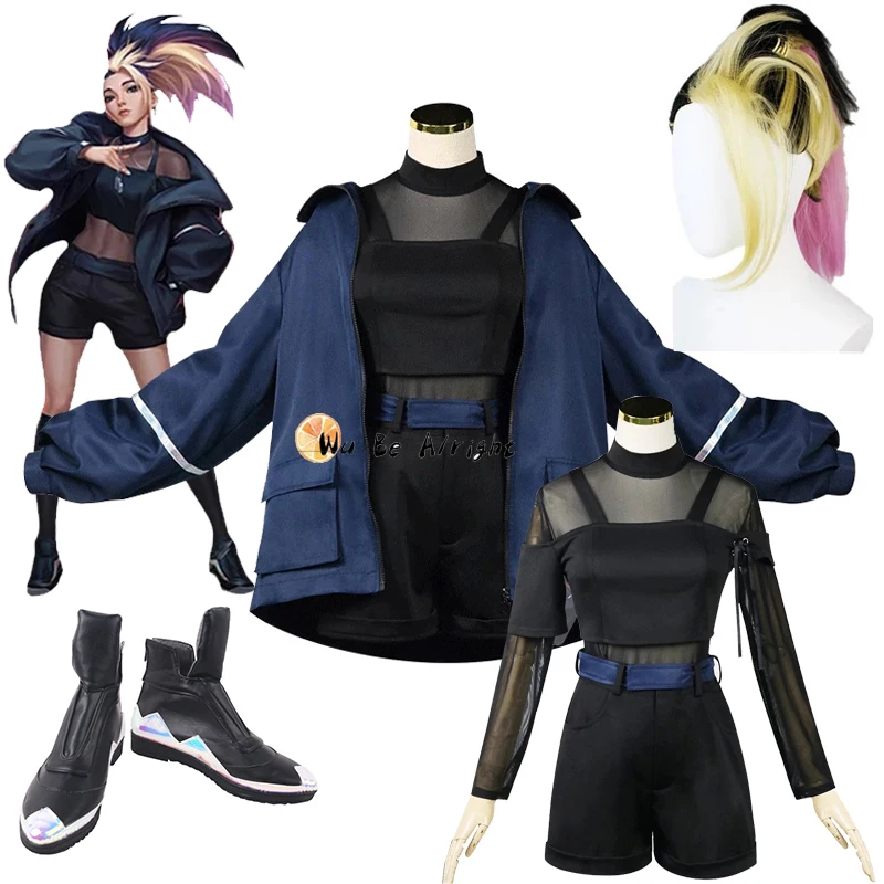The Rogue Assassin KDA Akali Game Cosplay Costume Sexy Akali Cosplay ...