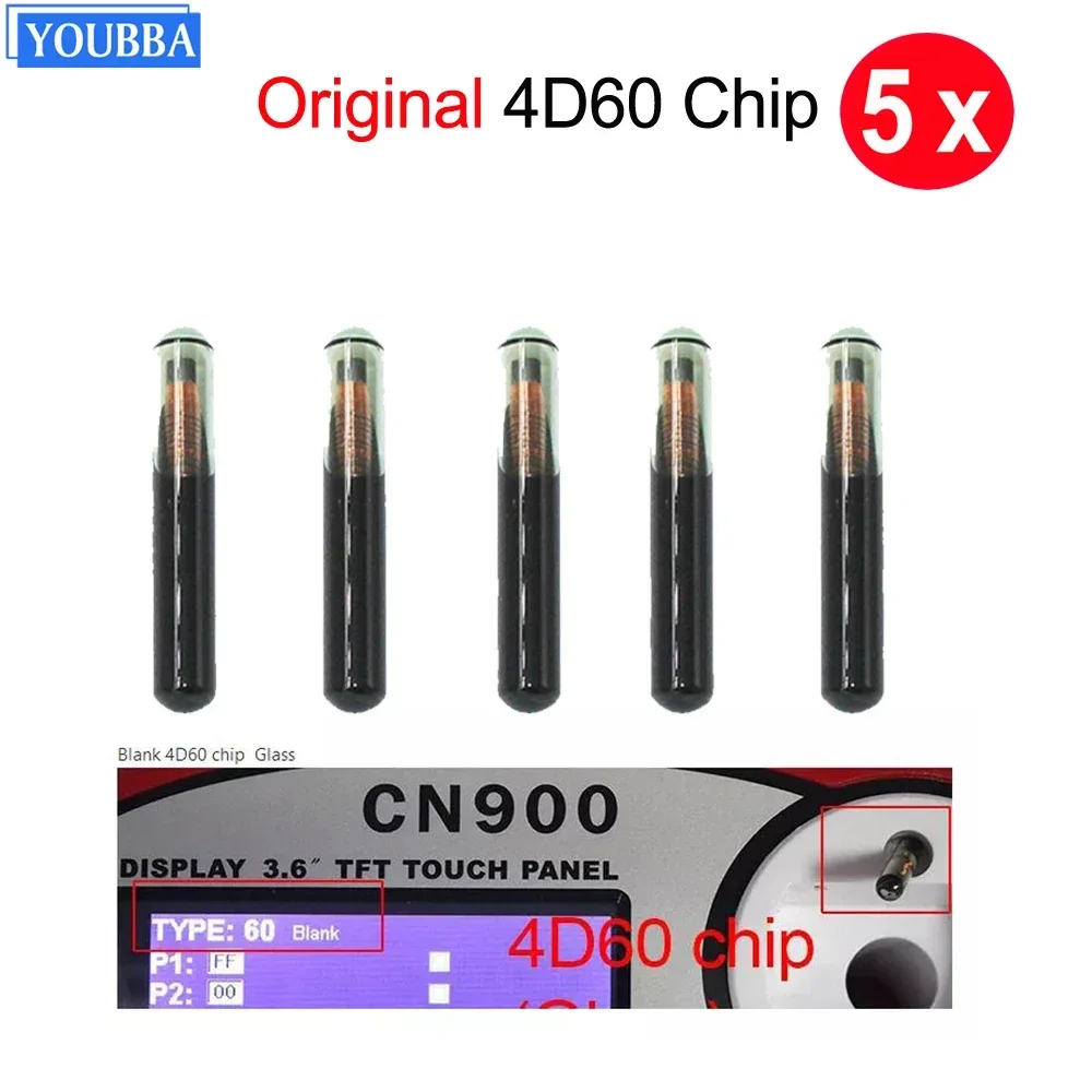 YOUBBA-5PCS-Original-4D60-80bit-Glass-Chip-T32-Car-Remote-Key-Chips ...