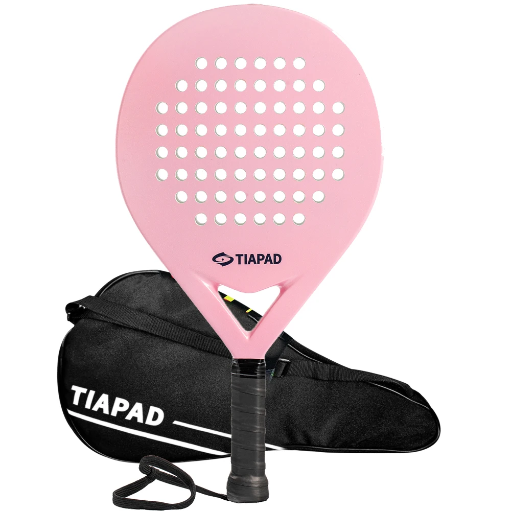 Padel Racket Carbon Fiber Frame and Soft EVA Core Well Balanced Paddle ...