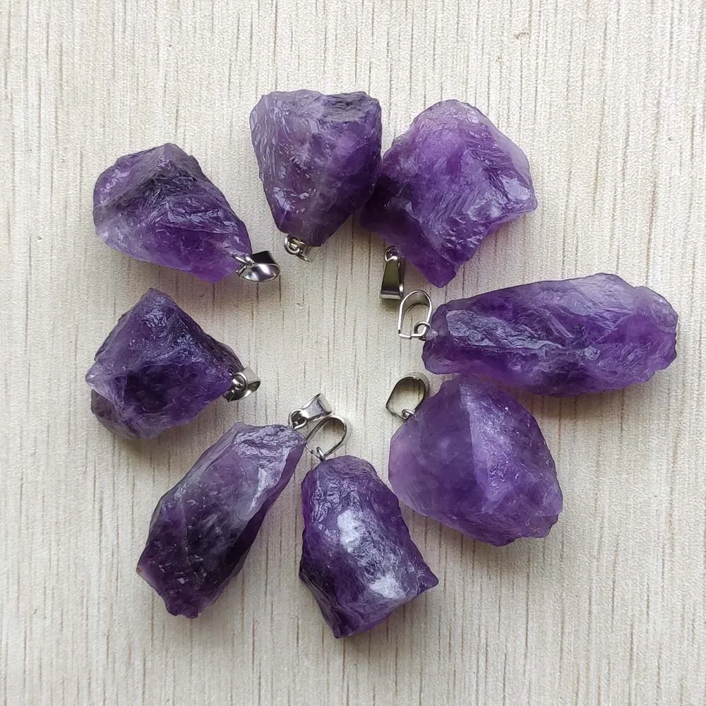 Fashion-High-Quality-amethyst-real-natural-stone-Irregular-pendants-for ...