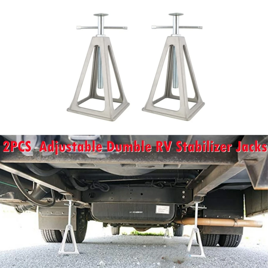 2PCS-Aluminum-Alloy-Adjustable-Dumble-RV-Stabilizer-Jacks-Camper ...