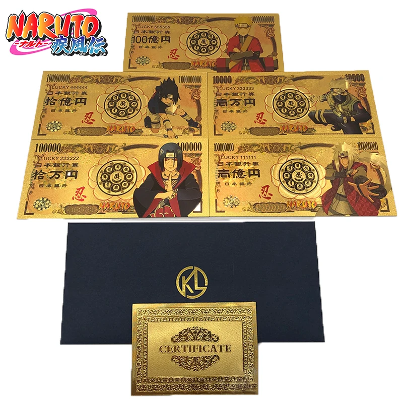 Naruto-Cards-DIY-Commemorative-Gold-Coins-Naruto-Uzumaki-Kakashi ...