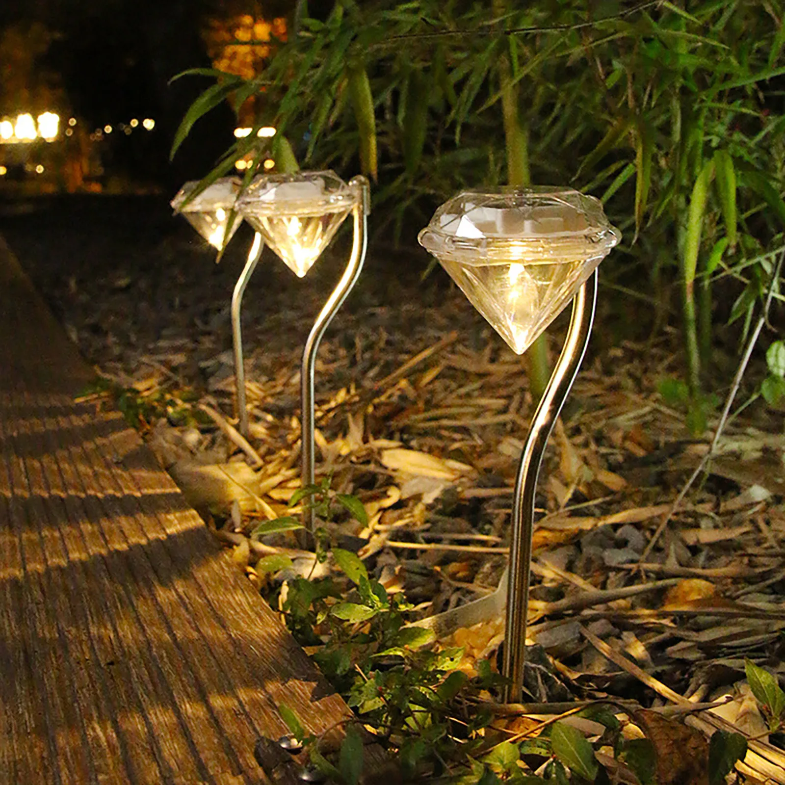 4pcs Led Solar Garden Lights Outdoor Waterproof Lawn Lamp Colorful ...
