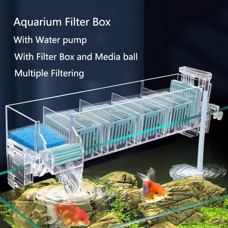 New-Fish-Tank-Waterfall-Filter-Box-Wall-Mounted-Built-in-Silent ...