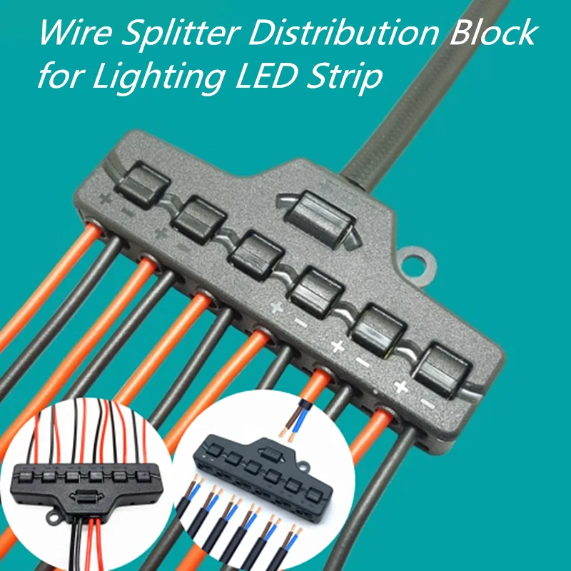 LED Lighting Strip Wire Splitter Wire Connector Cable Splitter Sharing ...