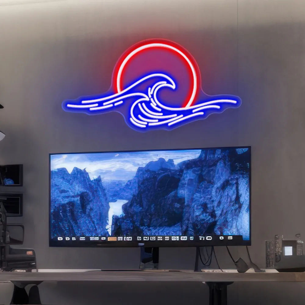 Neon-Led-Sign-Moutain-and-Sun-Custom-Led-Night-Lights-Sign-USB-for-Room ...