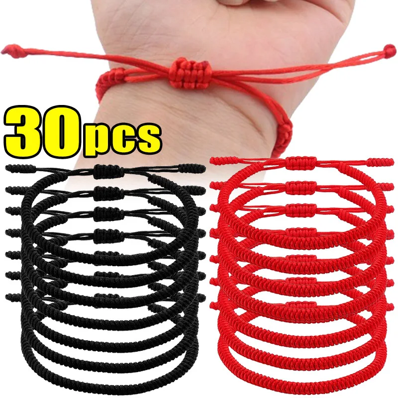 30-1Pcs-Red-Lucky-Thread-Buddhist-Bracelets-Bangles-Adjustable-For ...