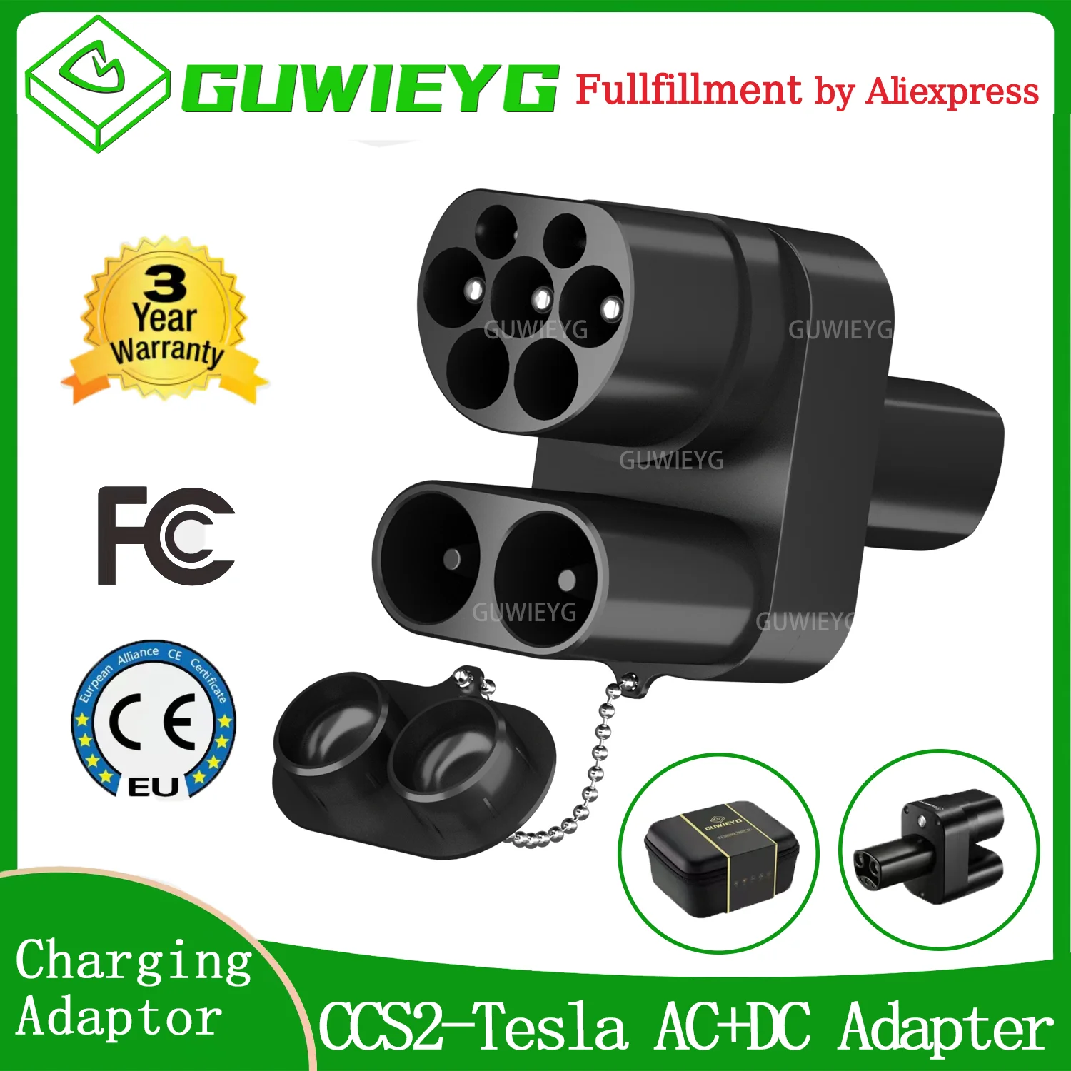 CCS2-To-Tesla-AC-DC-Adapter-Electric-Vehicle-Car-EV-Charger-Connector ...