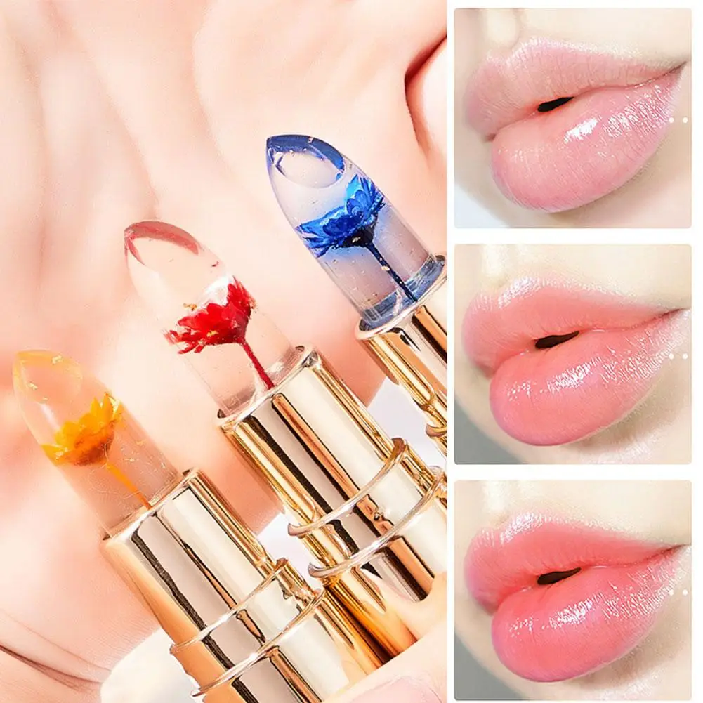 Moisten-Lipstick-Temperature-Change-Dry-Flower-Clear-Lip-Balm-For-Women ...