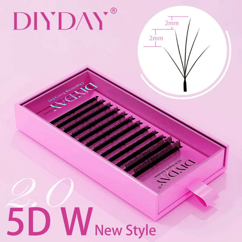 DIYDAY-New-Style-5D-W-Shape-Eyelash-Extensions-Different-lengths-5D-W ...