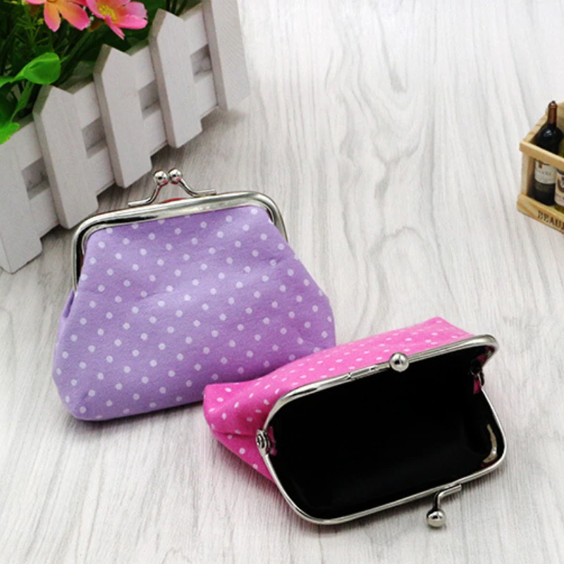 Mini Coin Purses Small Wallets for Women Dot Pattern Hasp Coin Purses ...