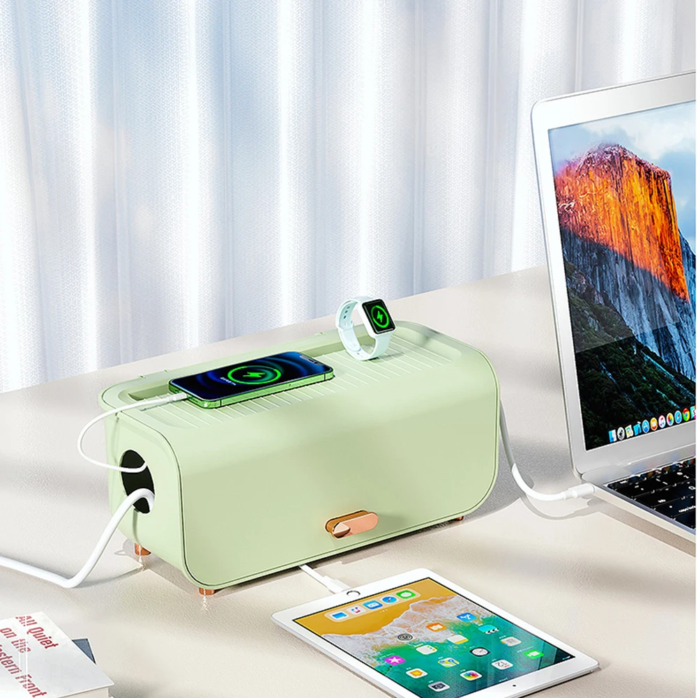 Cable-Storage-Box-Plastic-Power-Line-Storage-Case-Dustproof-Charger ...