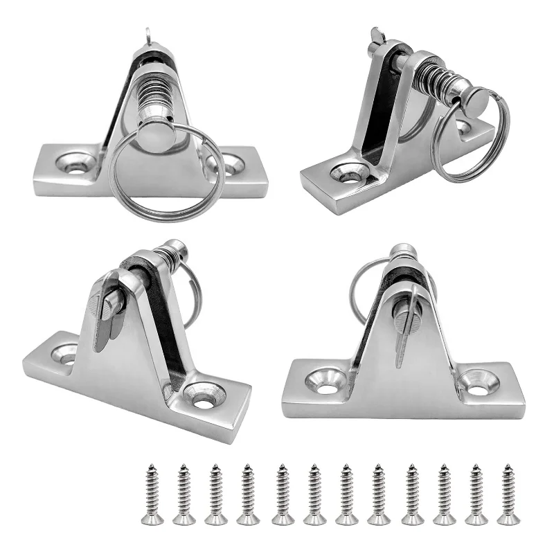 4-PCS-Deck-Hinge-90-with-Quick-Release-Pins-316-Stainless-Steel-Bimini ...