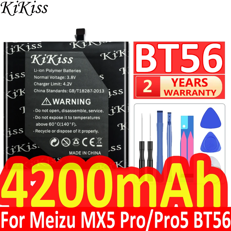 Kikiss bt56 bt45a bateria para meizu meizy mx5 pro/pro 5 pro5 m5776 pro 5 telefone móvel ...