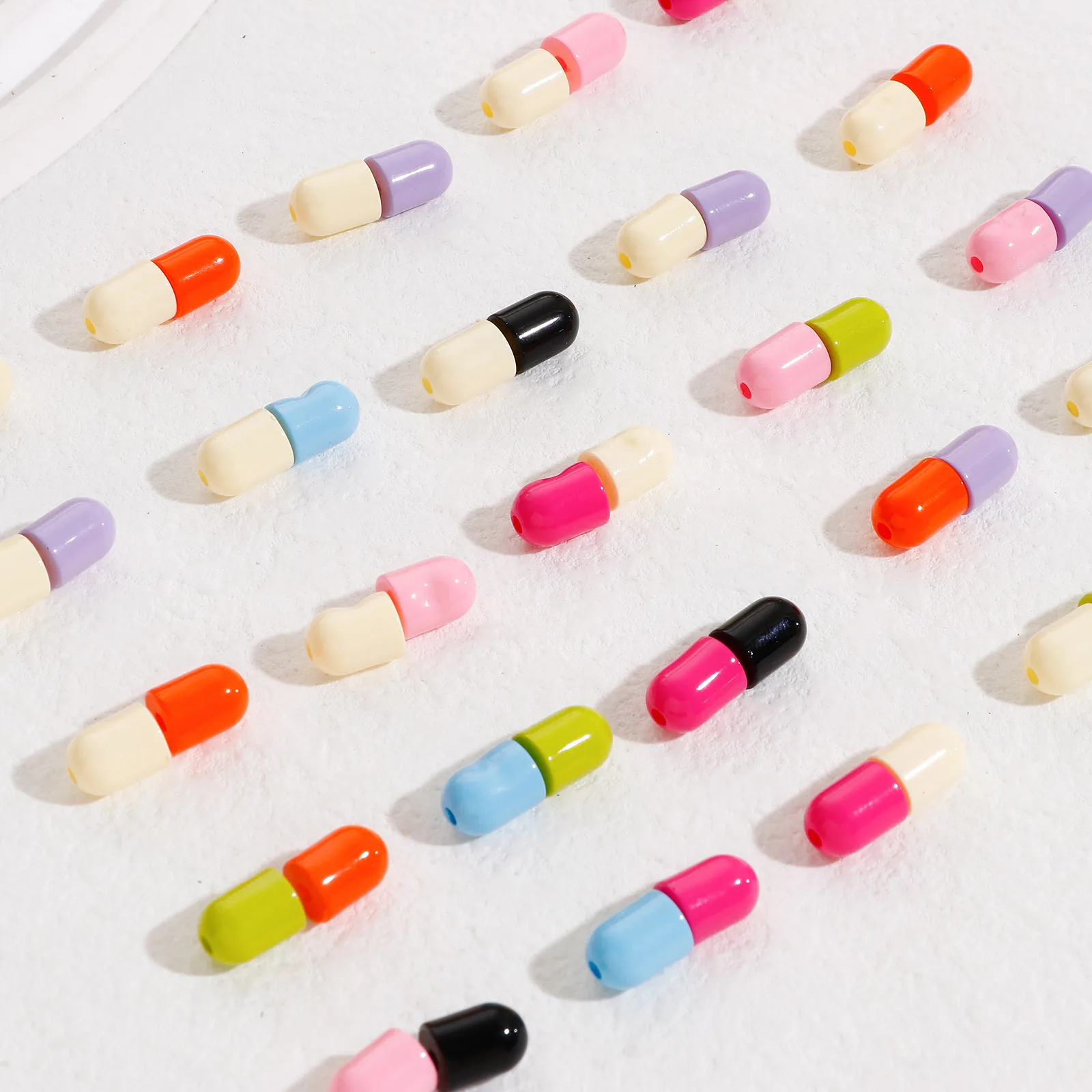 20pcs-Creative-Pill-Shaped-Beads-Acrylic-Beads-Mixed-Color-For-DIY ...