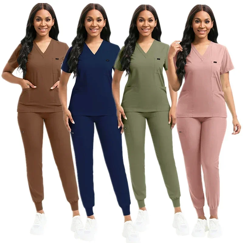 Multicolor Unisex Short Sleeved Pharmacy Nurse Uniform Hospital Doctor ...