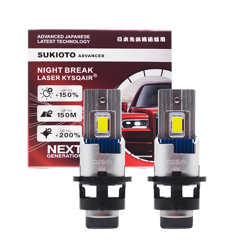 2PCS-GENUINE-SUKIOTO-D2S-D4S-1-1-LED-Headlight-Lamp-110W-40000LM-Canbus ...