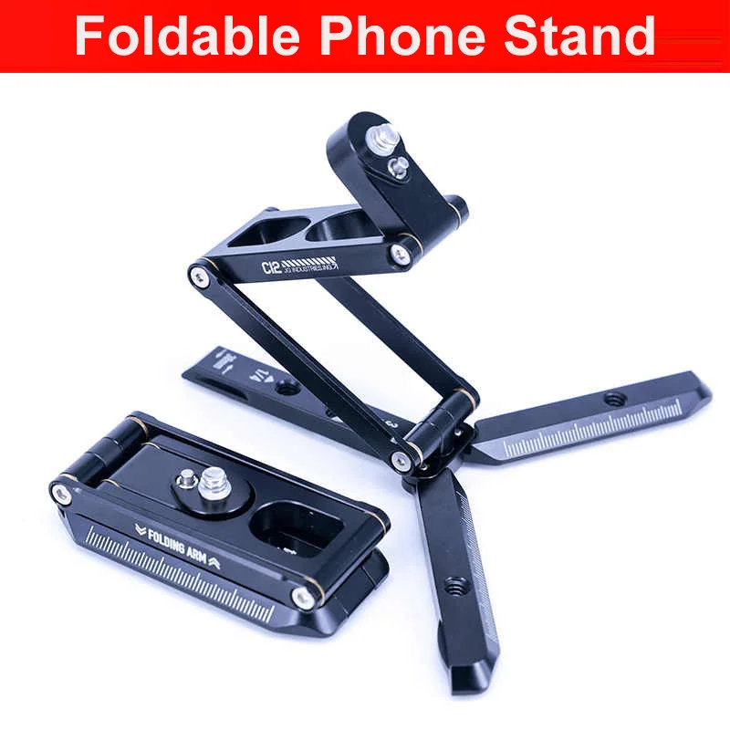 Vlogger C12 Arca Base Foldable Desk Phone Holder Mount Stand Tripod ...