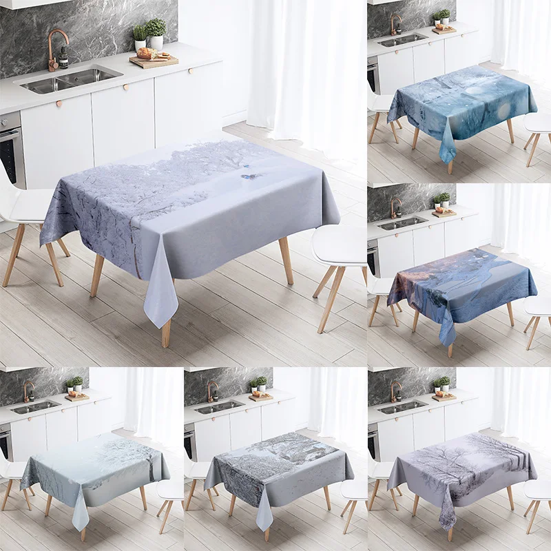 Winter-snow-tablecloth-beautiful-anti-fouling-waterproof-rectangular ...