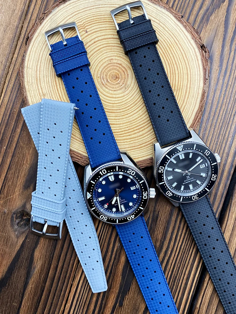 FKM-Fluorous-Rubber-Watchband-para-homens-FKM-22mm-20mm-para-Omegas ...