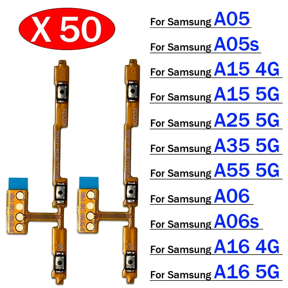 50Pcs, Power on off Volume Key Button Flex Cable For Samsung A05 A05s ...