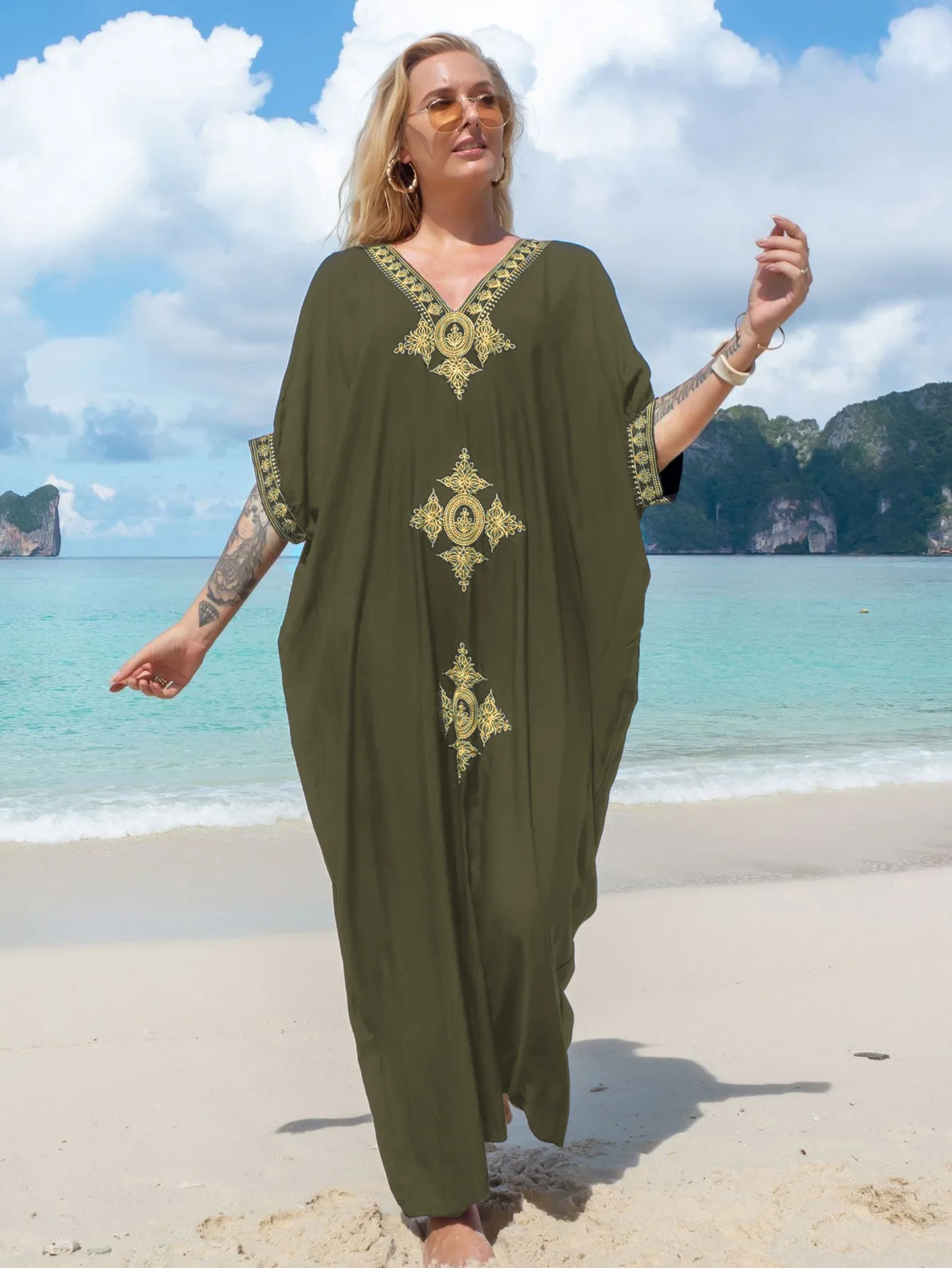 Women-s-Embroidery-Swimsuit-Cover-Ups-Beach-Cover-Up-Caftan-Plus-Size ...