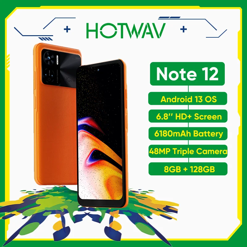 Pre-sale Hotwav Note 12 Cell Phones Global Version 6.8'' Hd+ Android 13 ...
