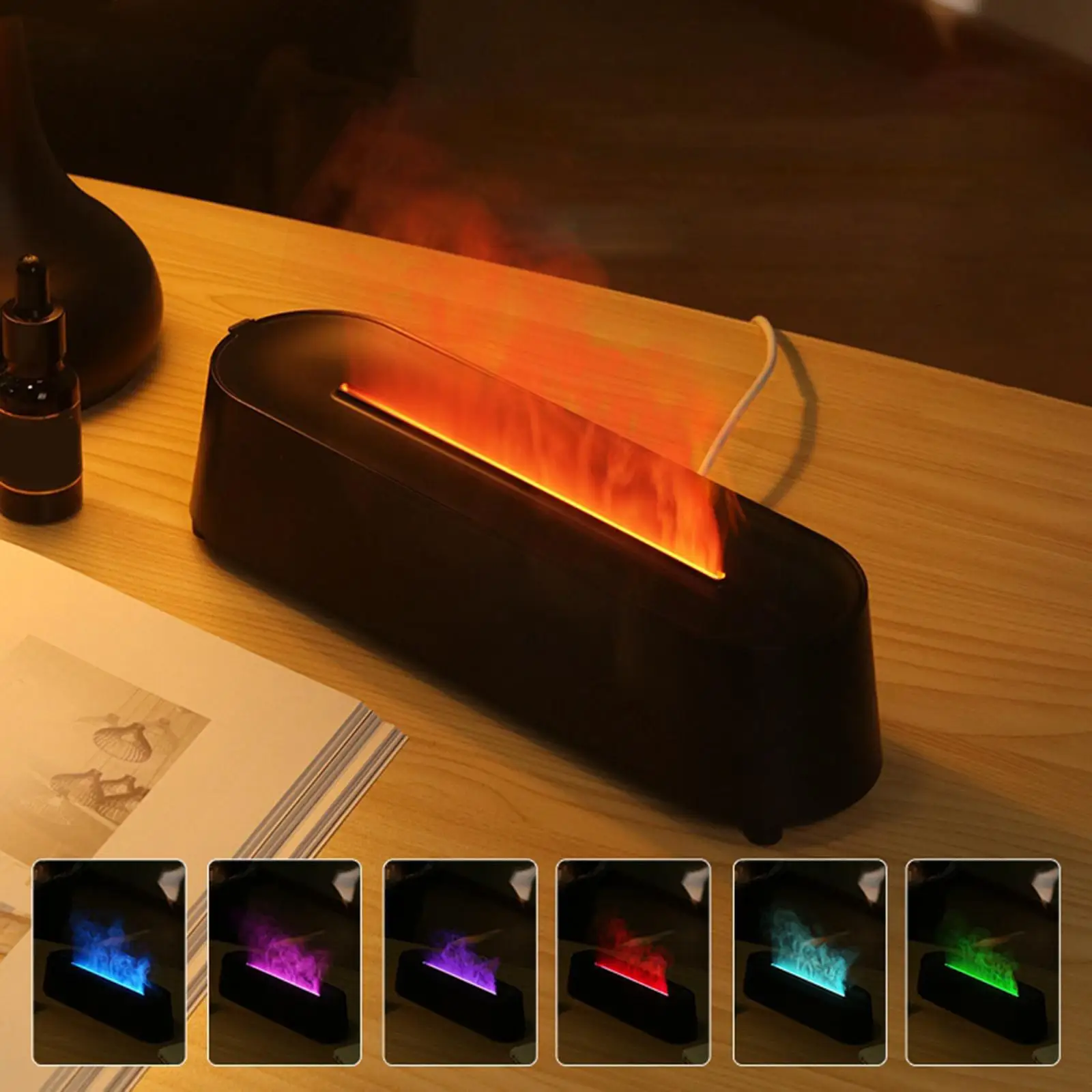 Flame-Aroma-Diffuser-with-Fireplace-Gift-Quiet-Noiseless-Essential-Oil ...