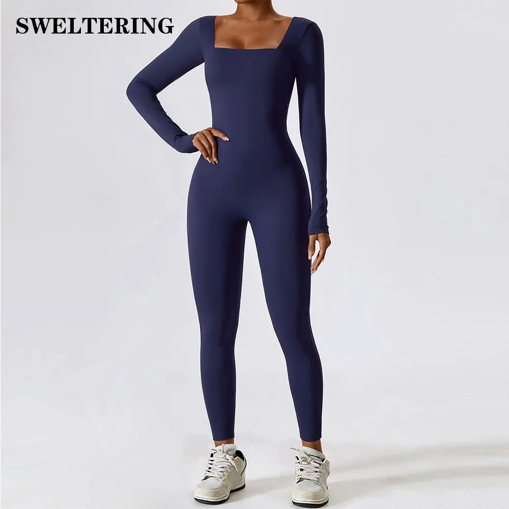 Women-s-Tracksuit-Jumpsuit-Sportswear-Long-Sleeved-Yoga-Suit-Gym-Push ...