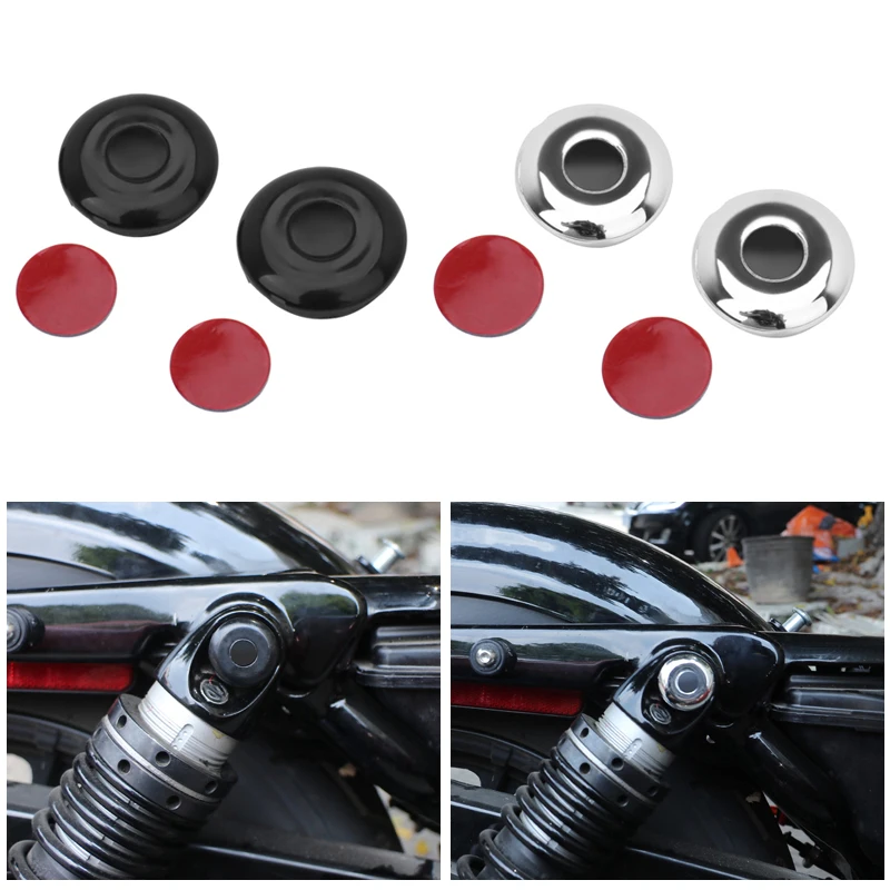 Motorcycle-Black-Chrome-Shock-Bolt-Cover-For-Harley-Sportser-XL883 ...
