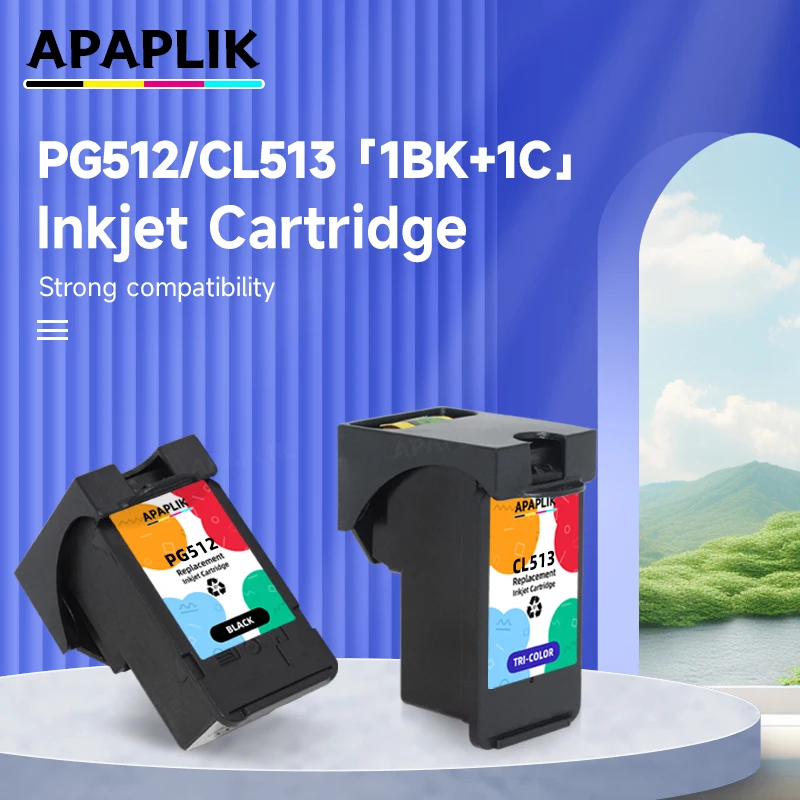 APAPLIK PG512 CL513 512XL 513XL Printer Ink Cartridge for Canon PG 512 ...