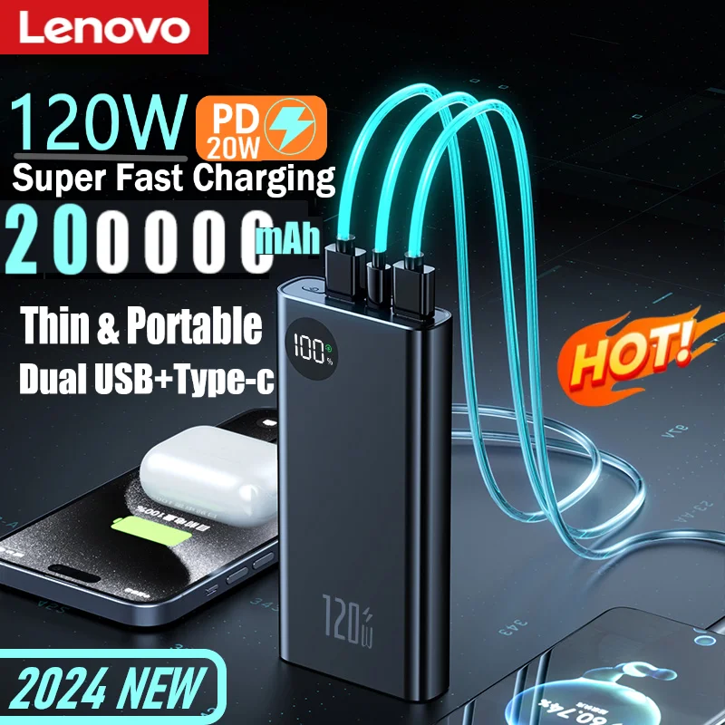Lenovo-200000mAh-Portable-Power-Bank-120W-Fast-Charger-Super-Thin ...