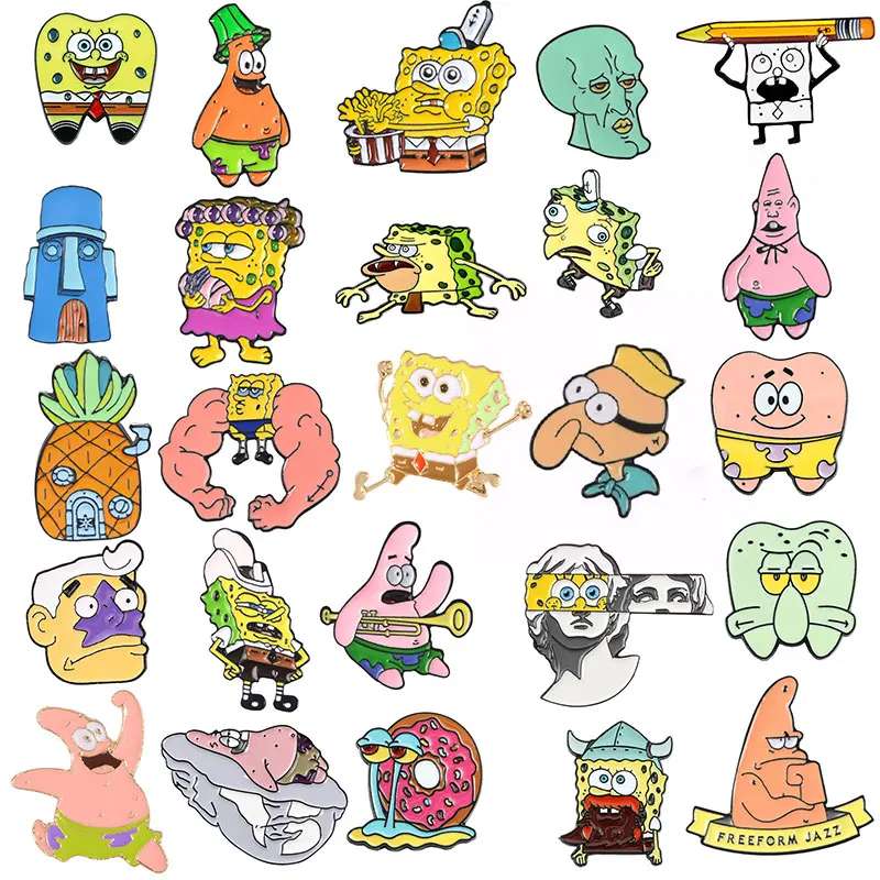 SpongeBob-SquarePants-Enamel-Pin-Patrick-Star-Lapel-Pins-for-Backpacks ...