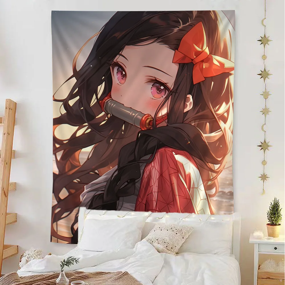 Demon-Slayer-Anime-tapiz-bohemio-colgante-de-chica-linda-colgante-de ...
