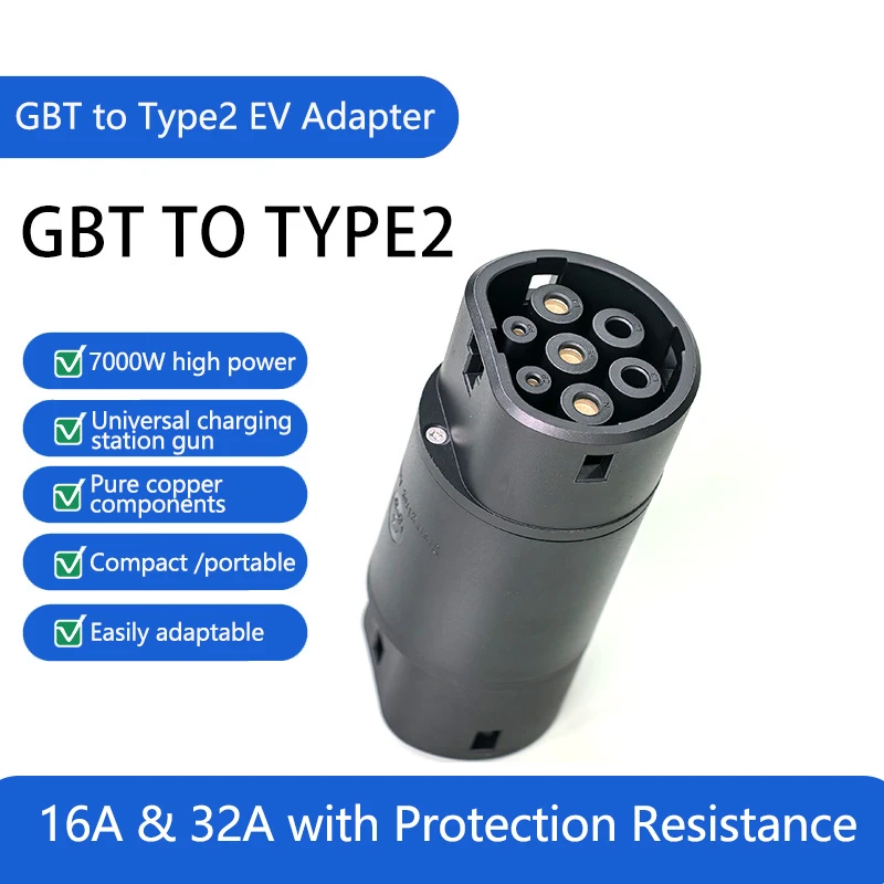 GBT to Type 2 EV Charger Converter Adapter 16A 32A for EVSE Charging ...