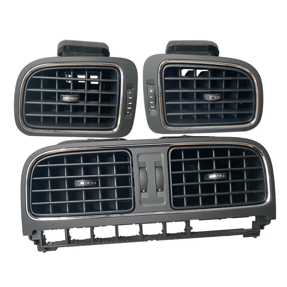 1-2-3PCS-Matt-Black-Dash-AC-Air-Outlet-Chrome-Vent-For-VW-Cross-Polo-5.jpg