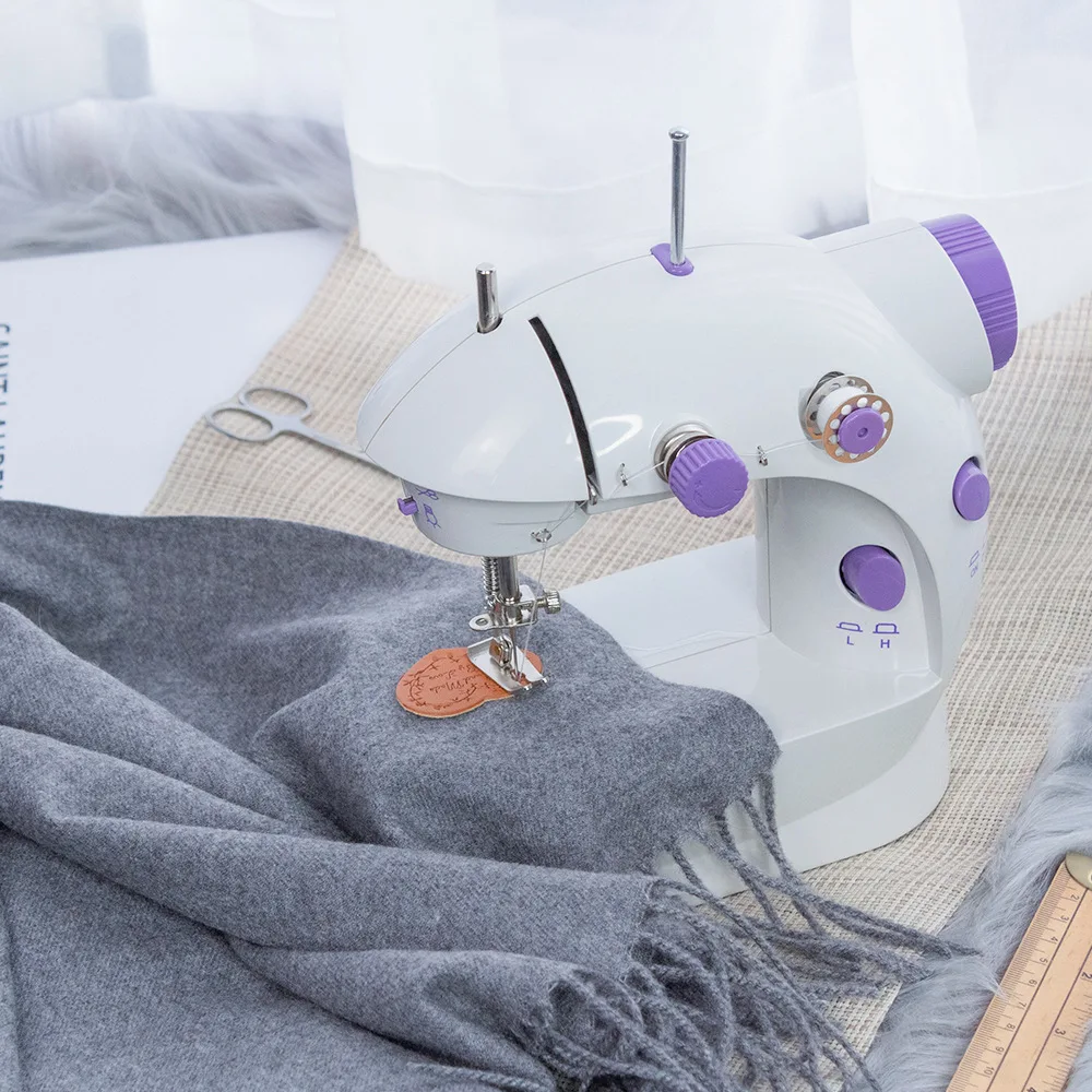 Mini-m-quina-de-costura-el-trica-Overlock-2-velocidades-rosca-dupla ...