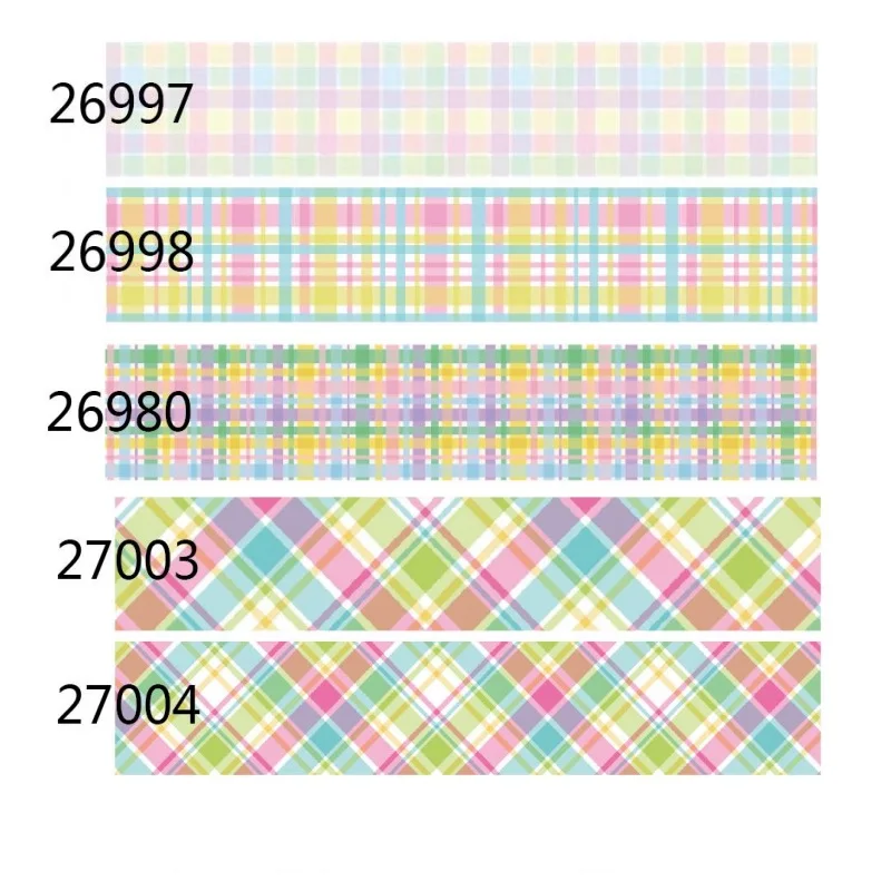 5Yards-Easter-Plaid-Cheaked-Pattern-Printed-Grosgrain-Ribbon-for ...