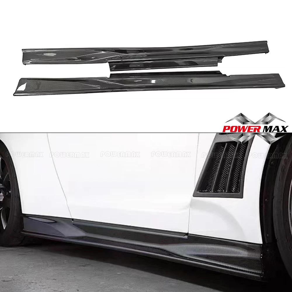 Real-Carbon-Fiber-TS-Style-Side-Skirts-For-GTR-R35-2008-2019-Auto ...
