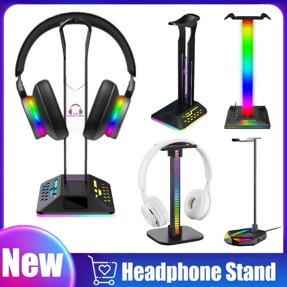 Newest-RGB-Gaming-Headphone-Stand-Rack-6-Monochrome-Modes-Gamer-Headset ...