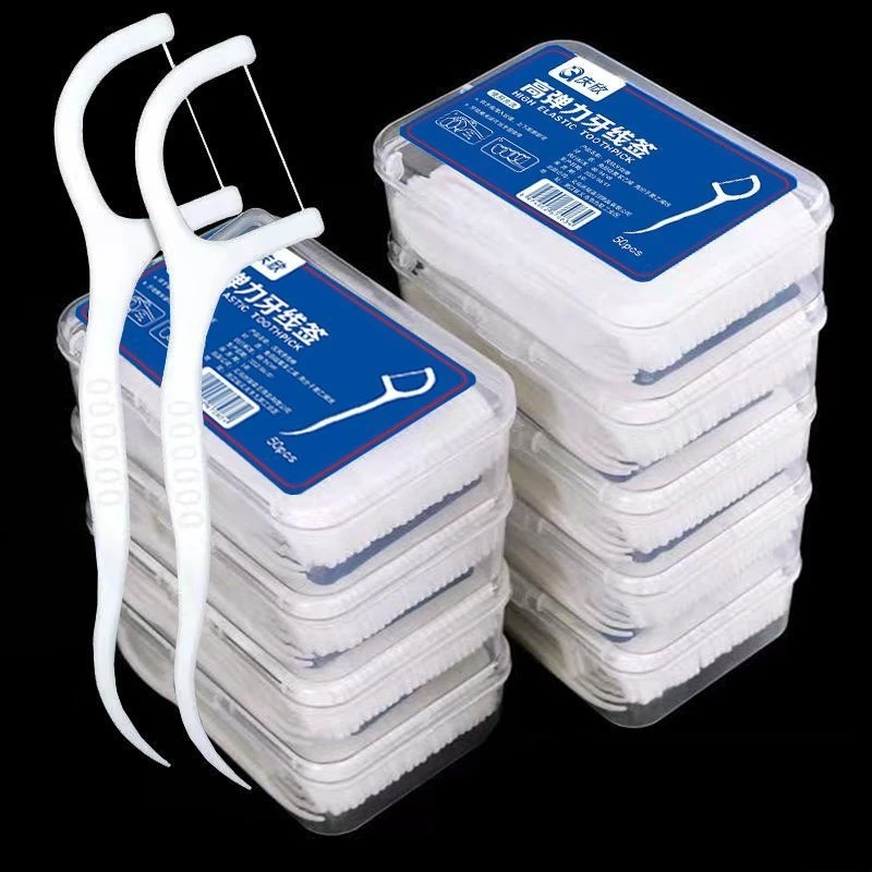 1-Box-50-Sticks-Zahnseide-Ultra-feine-Zahnseide-Stick-Familien-packung ...