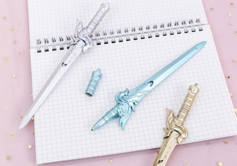 Lytwtw's-Stylo gel épée Phoenix,fournitures scolaires,poignée,cadeau d ...