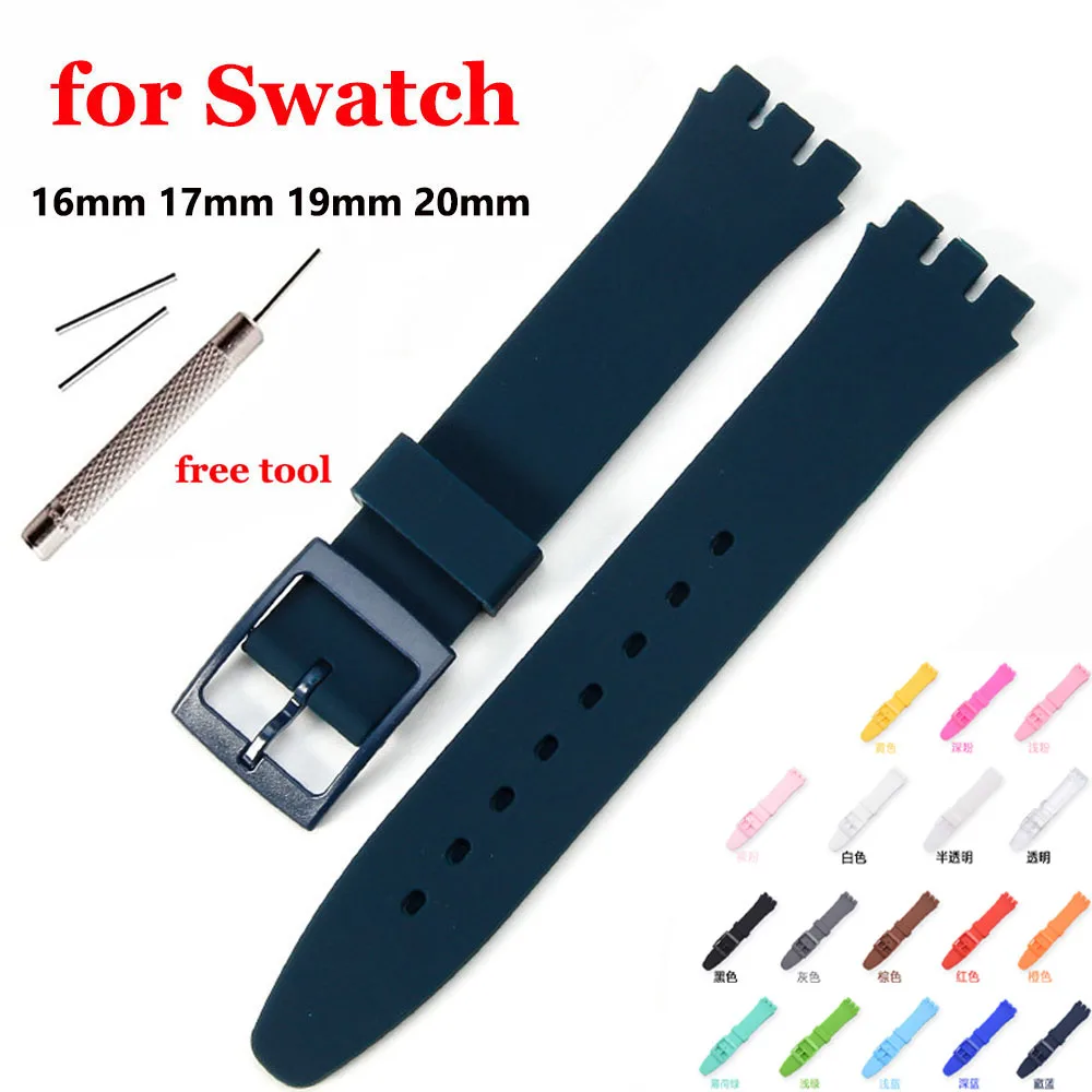 Rubber-Strap-for-Swatch-Colorful-Sports-Band-Replacement-Wrist-Bracelet ...