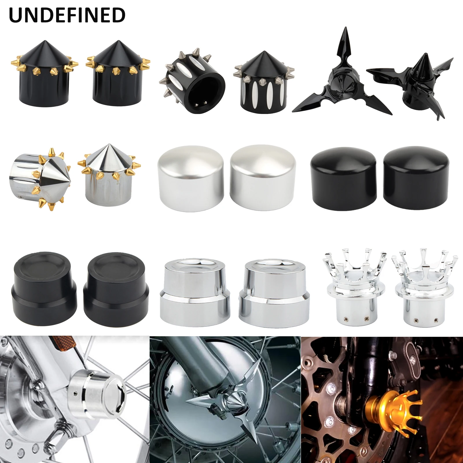 Motorcycle-Front-Axle-Nut-Cover-Caps-29mm-For-Harley-Touring-Sportster ...