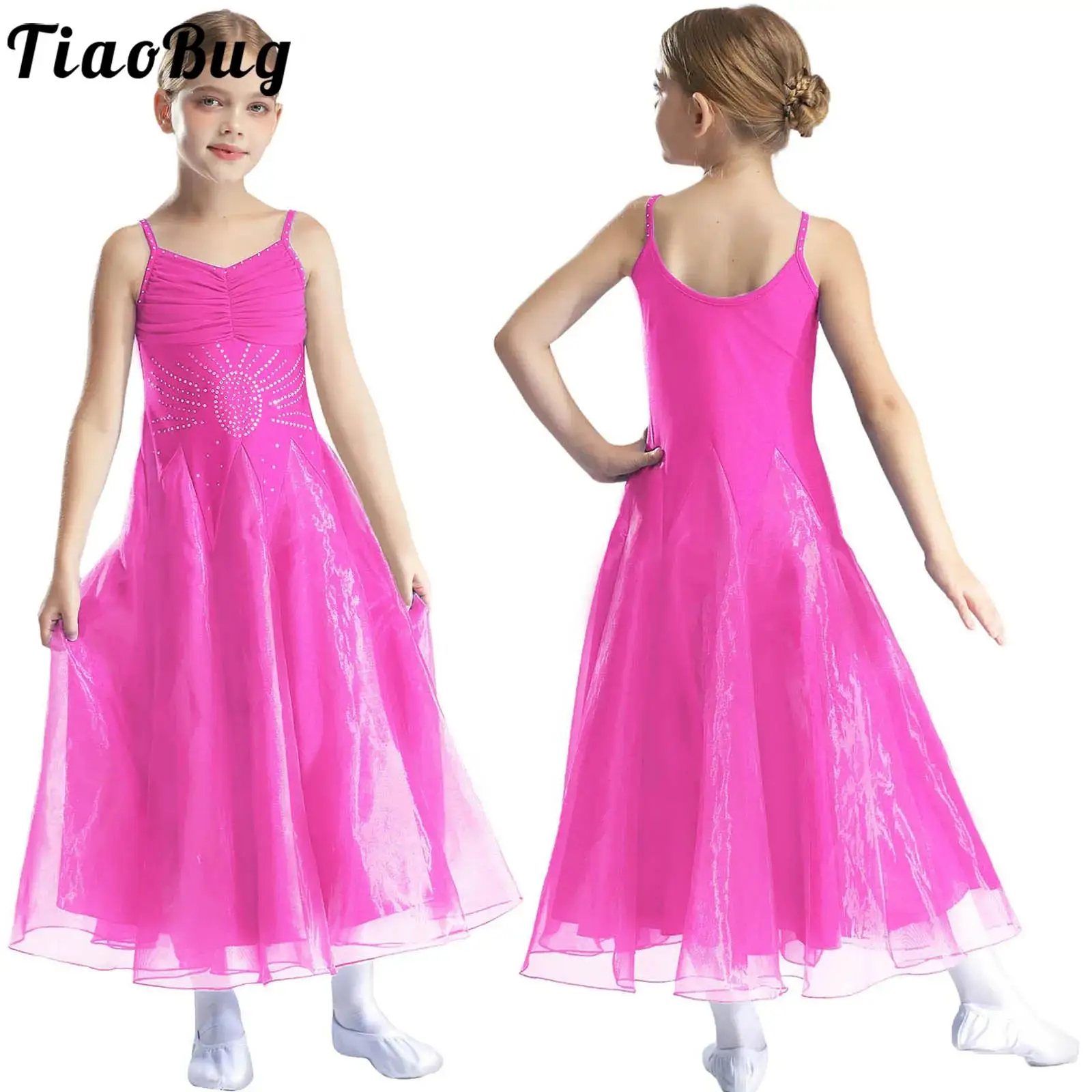 Kids-Girls-Ballroom-Modern-Lyrical-Dance-Dress-Waltz-Tango-Performance ...